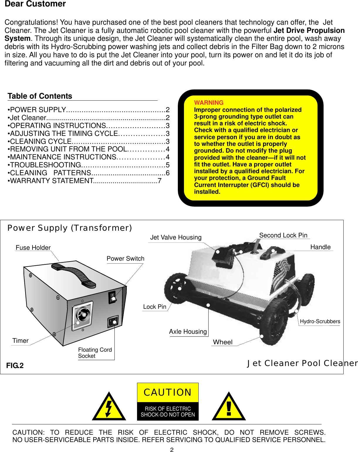 Aquatech Jet Cleaner Pool Users Manual Jetmax_manual_generic