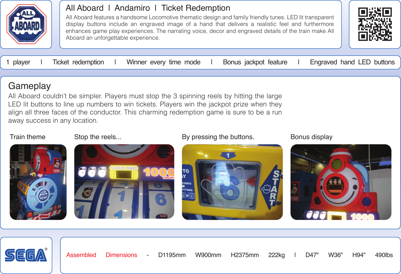 Arcade All Aboard Info Sheet User Manual