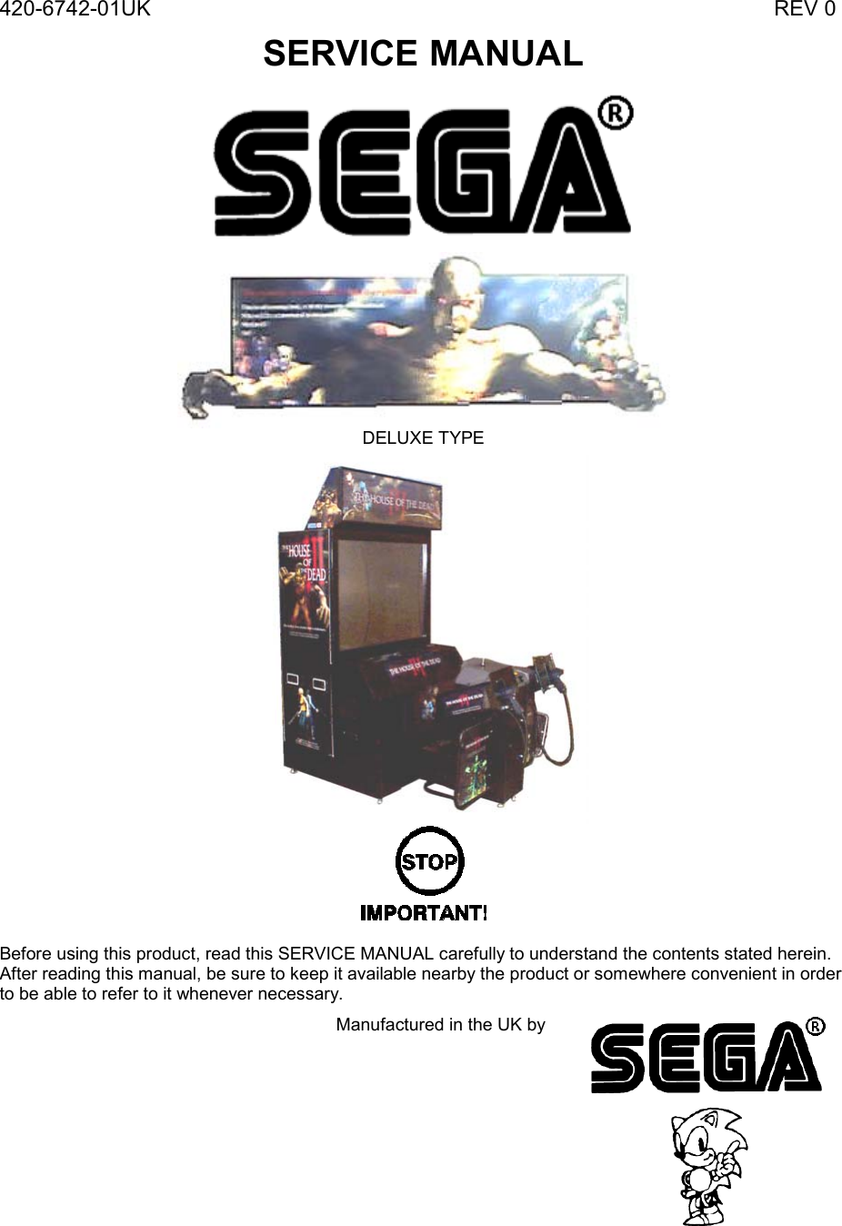 Arcade Hotd 3 Dlx Manual HDT_ DELUXE MANUAL_Issue 0 User