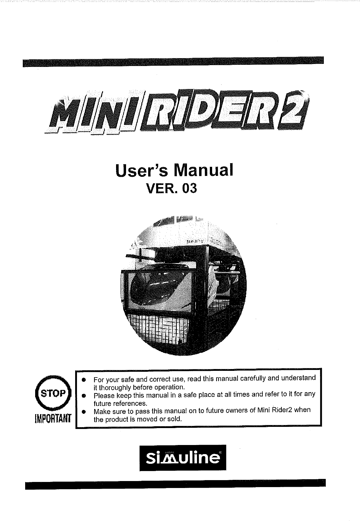 Arcade Mini Rider 2 Manual User
