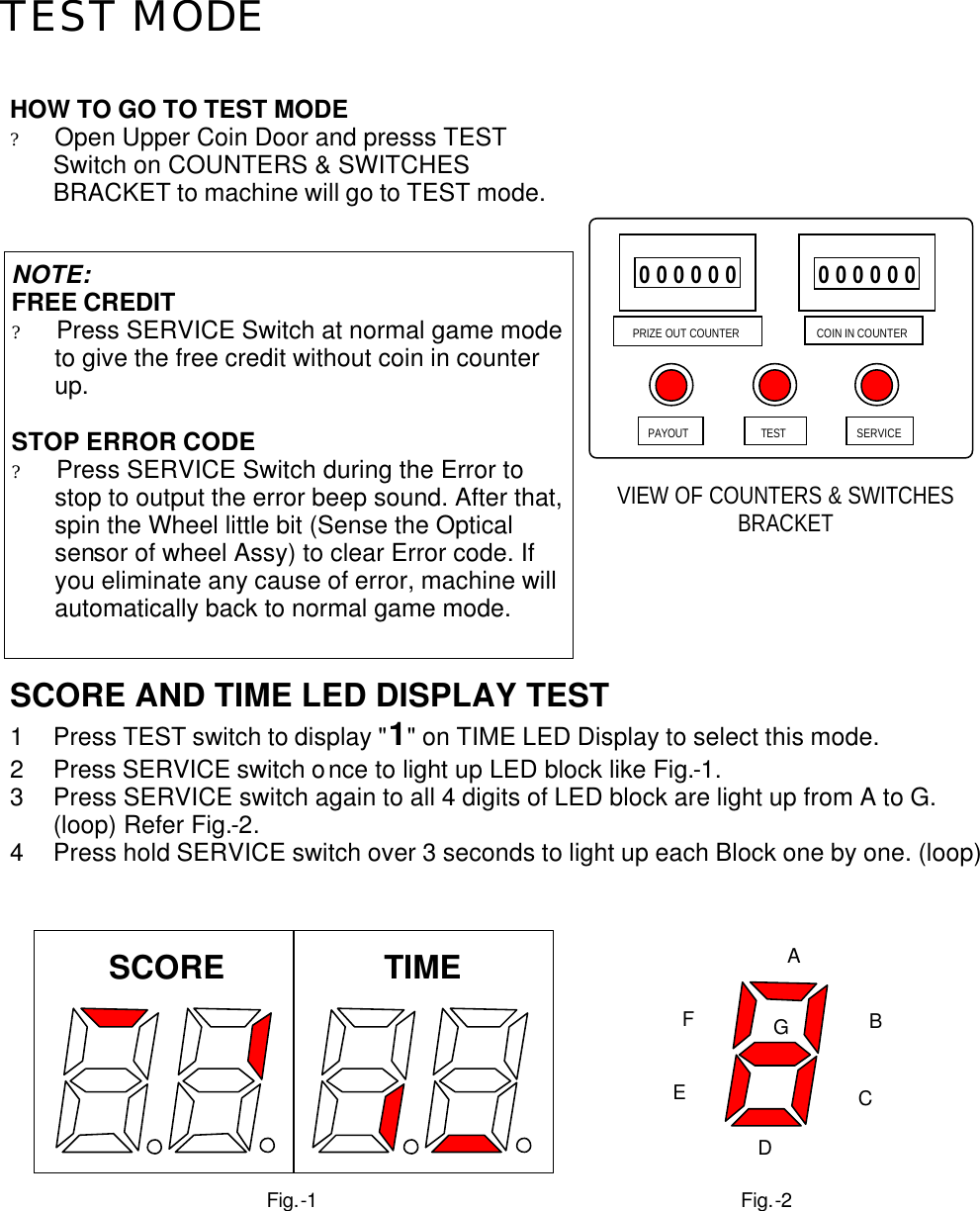 Arcade Pokemon Catch Manual 083100 User