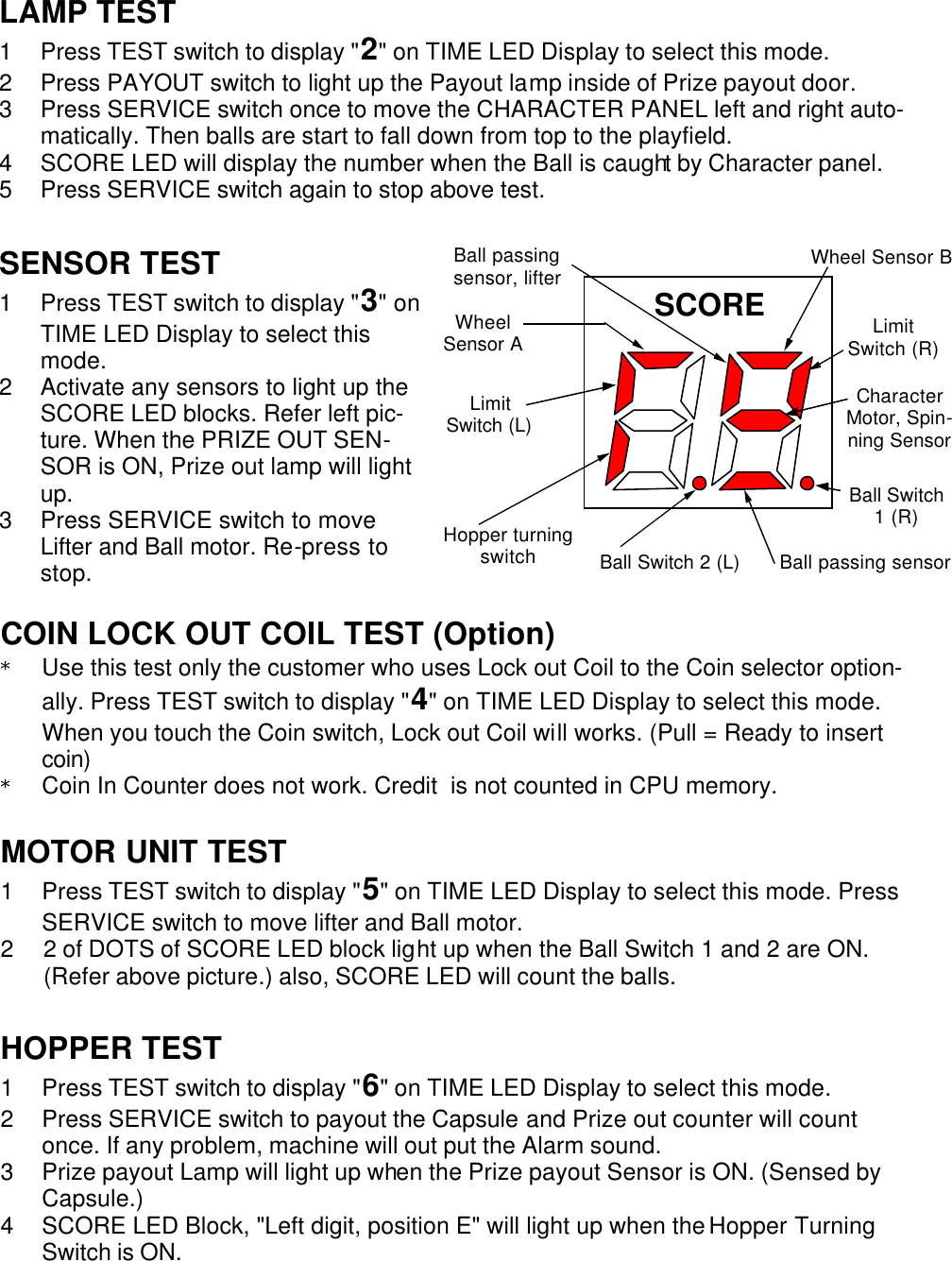Arcade Pokemon Catch Manual 083100 User