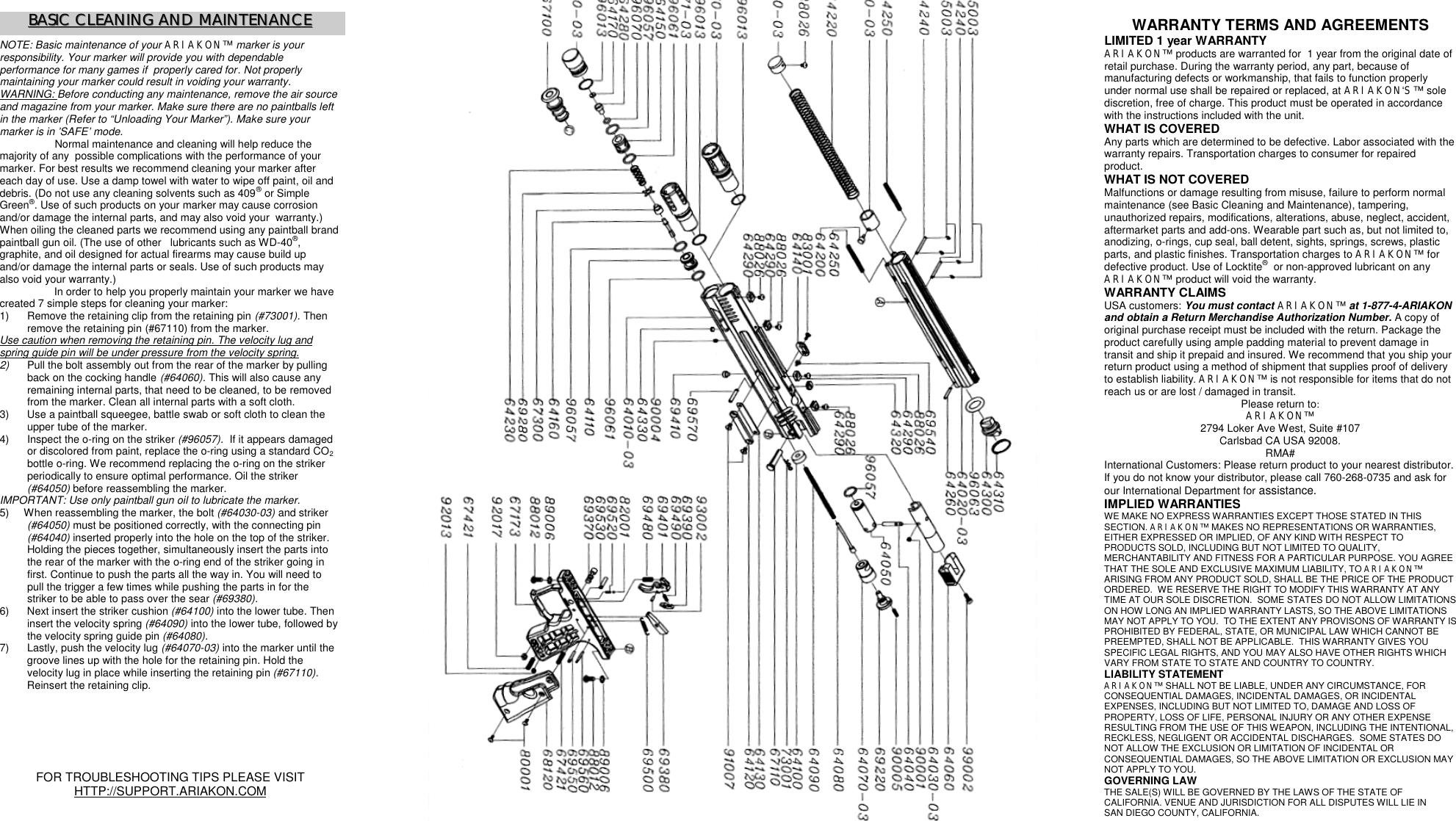 Ariakon Combat Pistol Users Manual ACP