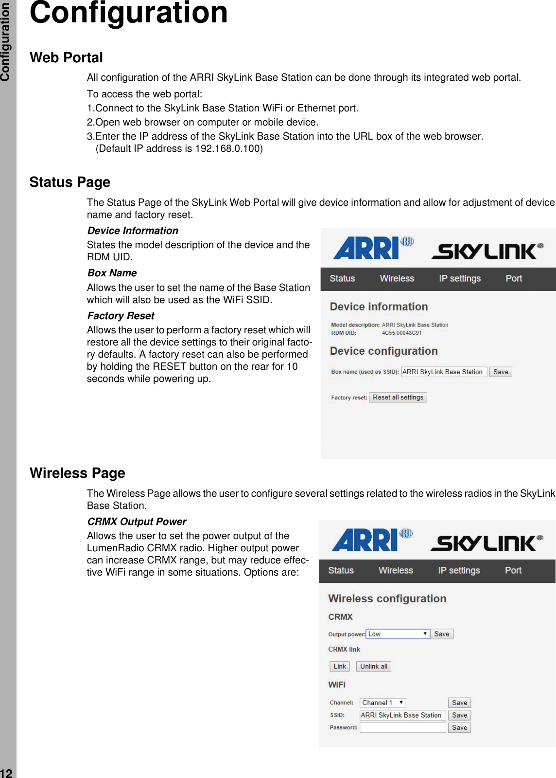 Arnold and Richter Cine Technik and Betriebs KG ARRISKYLINK SkyLink wireless system User Manual