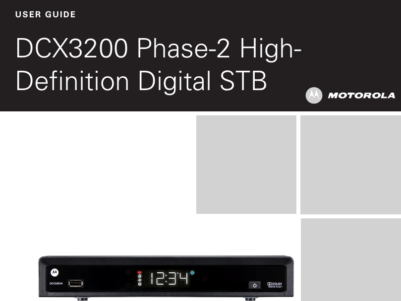 Arris DCX3200 P2 User Manual P2: Guide DCX3200P2 Guide.unlocked
