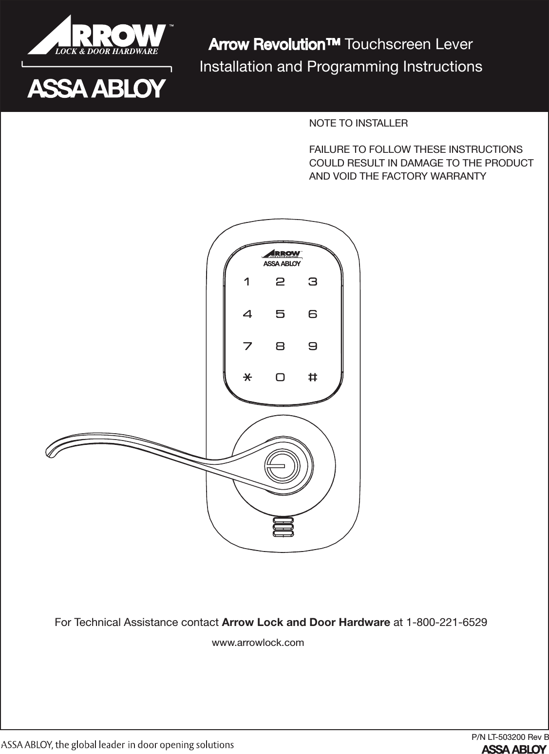 Arrow Revolution V3 Instructions Revolutio V3Installationand Programming
