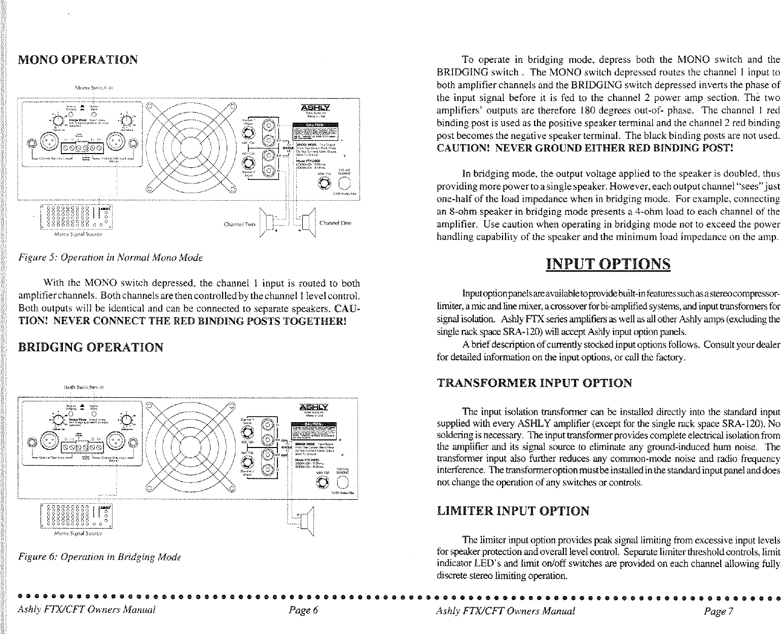 Ashly Mos Fet Power Amplifiers Cft Series Users Manual