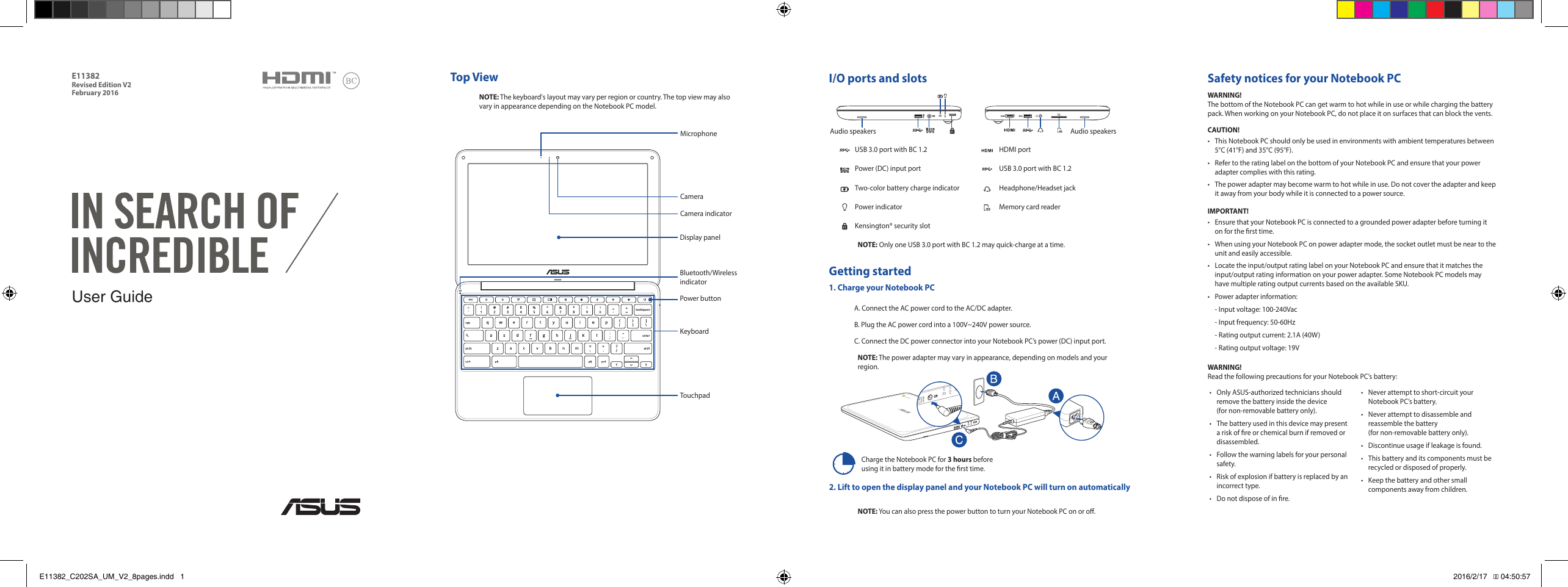 Asus Manual E11382 C202SA UM V2 8pages PRINT