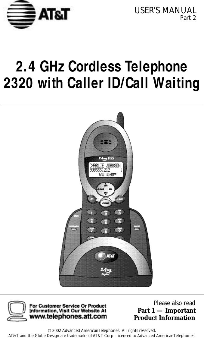 Atandt 2320 Users Manual