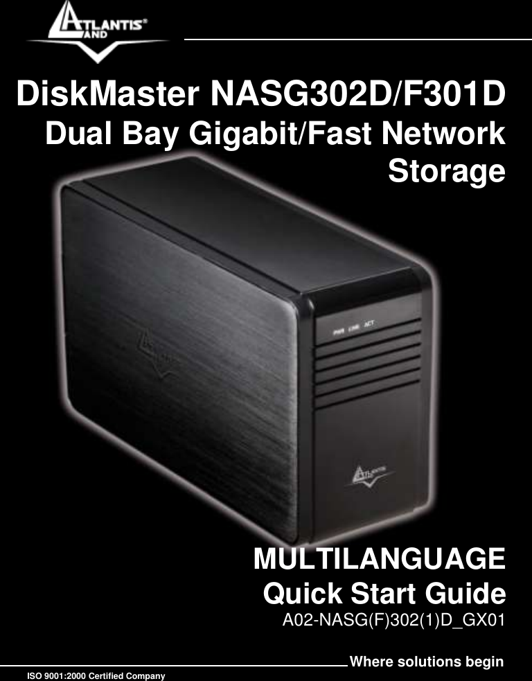 Atlantis Land Diskmaster F301D Users Manual A02 RA110_MX01