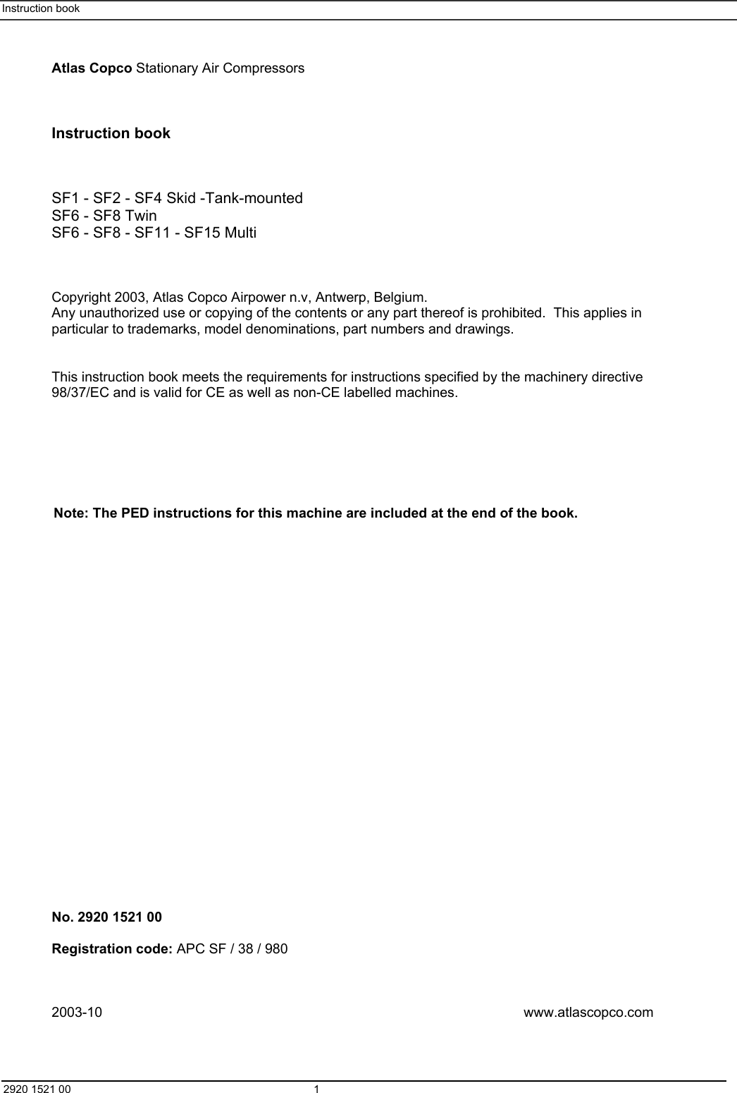 Atlas Air Compressor Users Manual ManualsLib Makes It Easy To Find ...