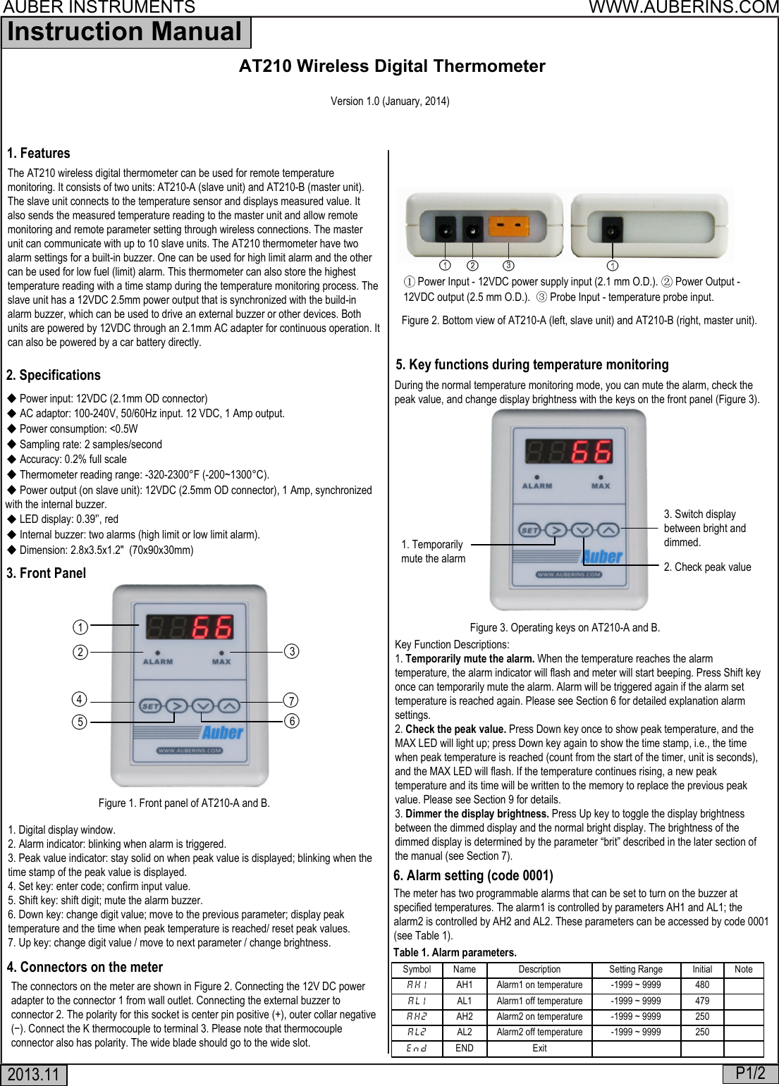Auber Instruments AT210 Alarm control panel Discussion and FAQ Visio ...
