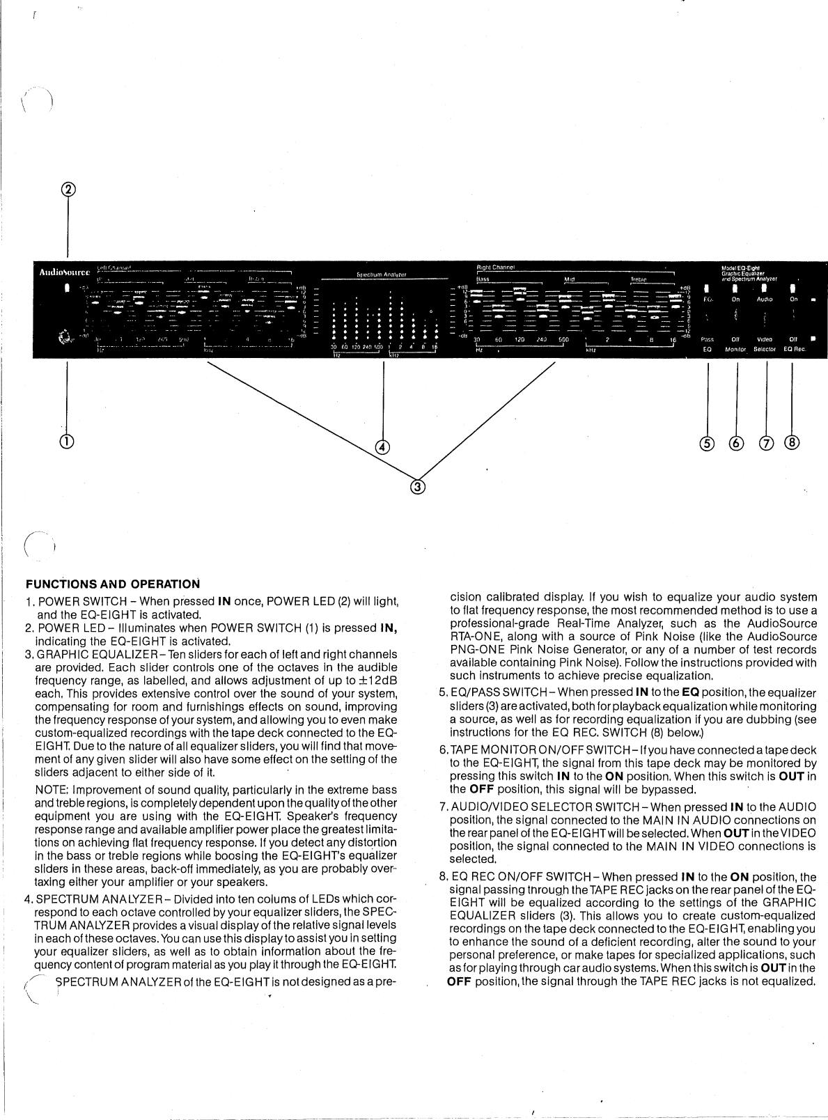 Audiosource Stereo Equalizer Eq 200 Users Manual