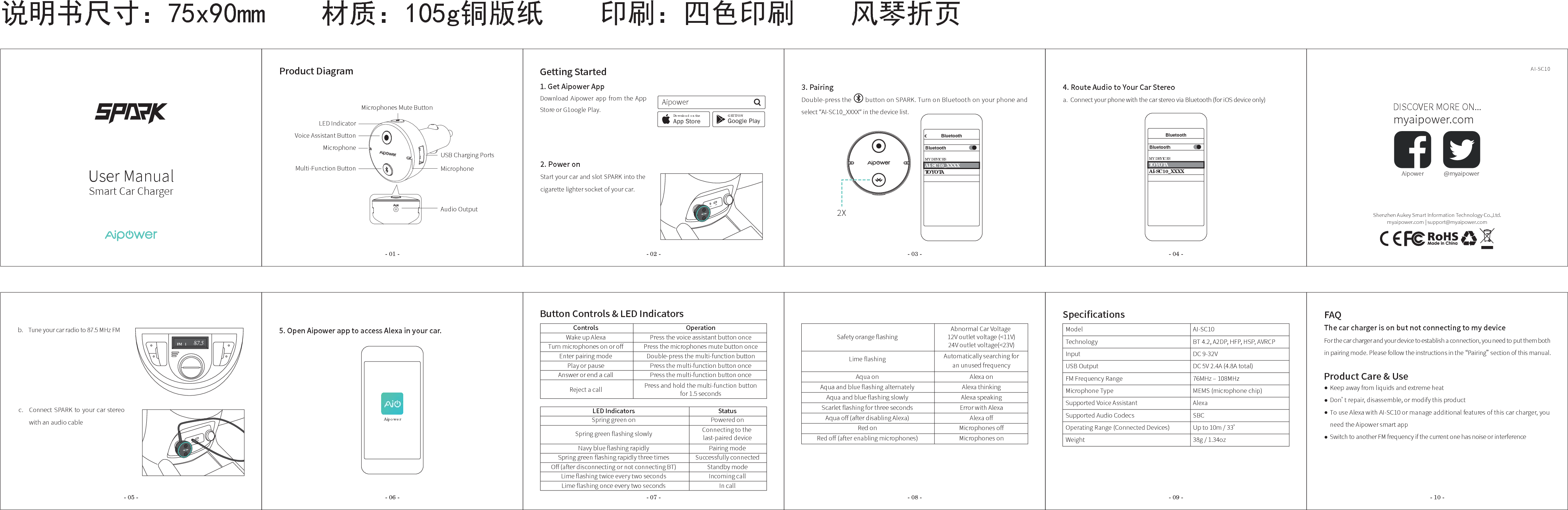Aukey Smart Information Technology AI-SC10 Spark User Manual AI SC10 ...