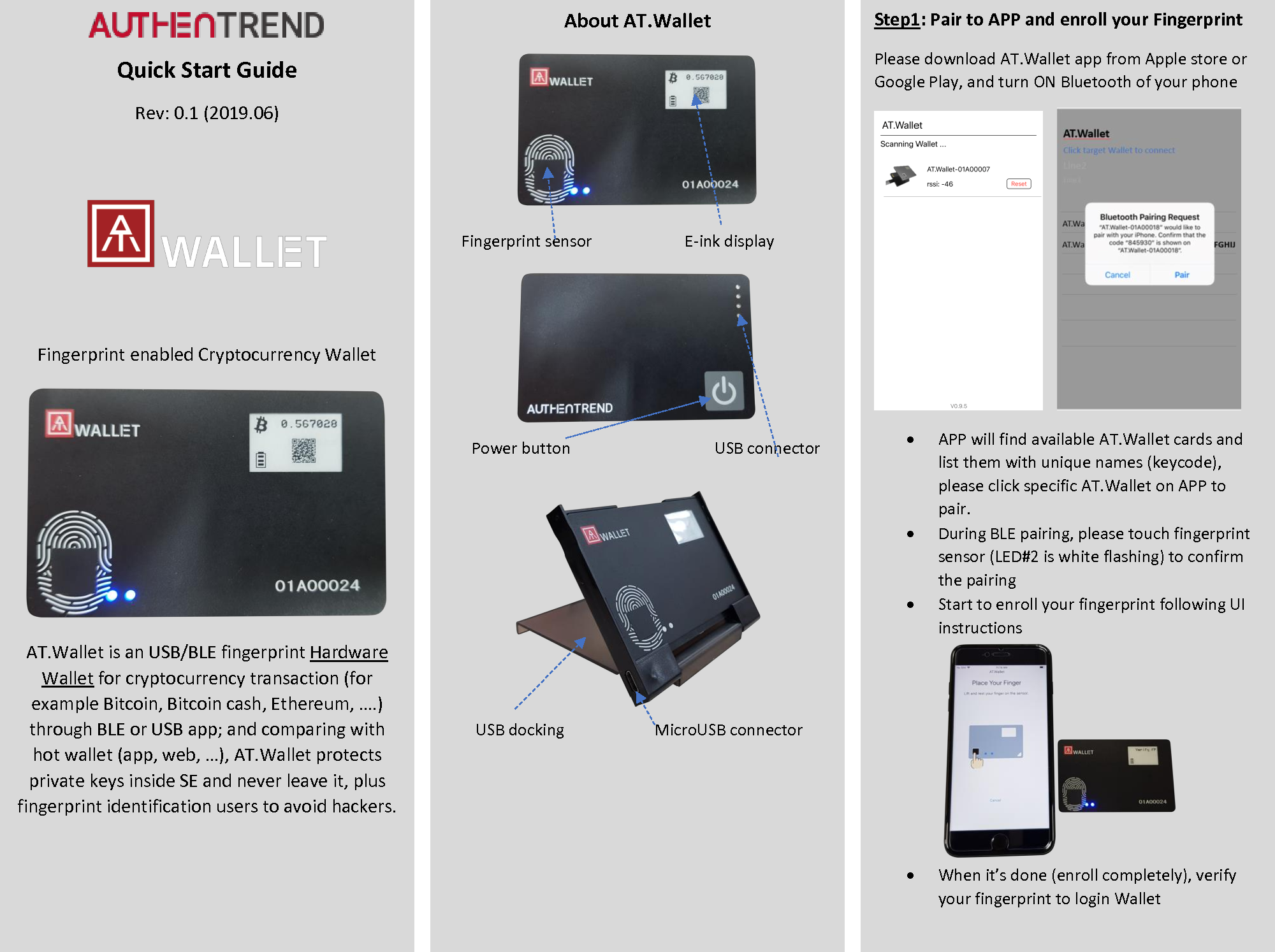 Authentrend TECHNOLOGY ATWALLET01 AT.Wallet(BLE) Discussion and FAQ