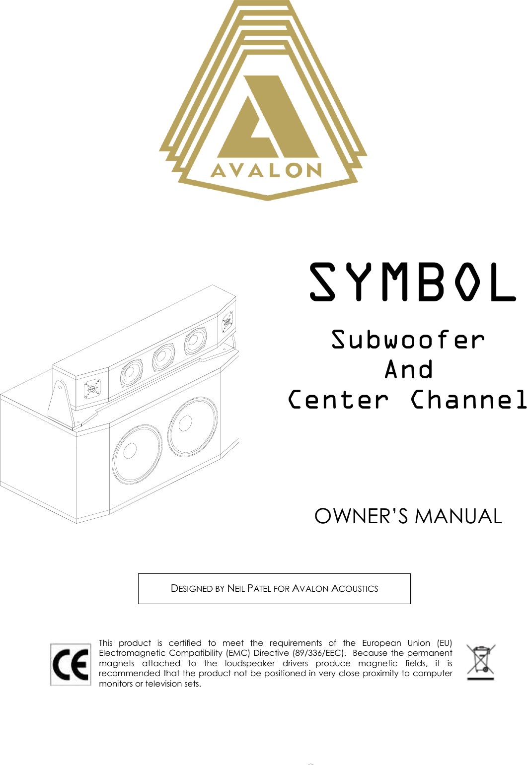 Avalon Acoustics Symbol Subwoofer And Center Channel Users Manual