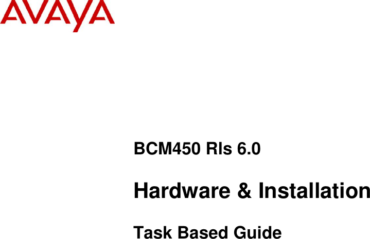 Avaya Bcm450 Rls 6 0 Users Manual