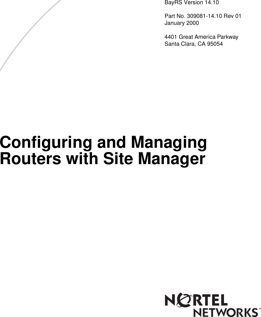 Avaya Configuring And Managing Routers With Site Manager Users Manual ...