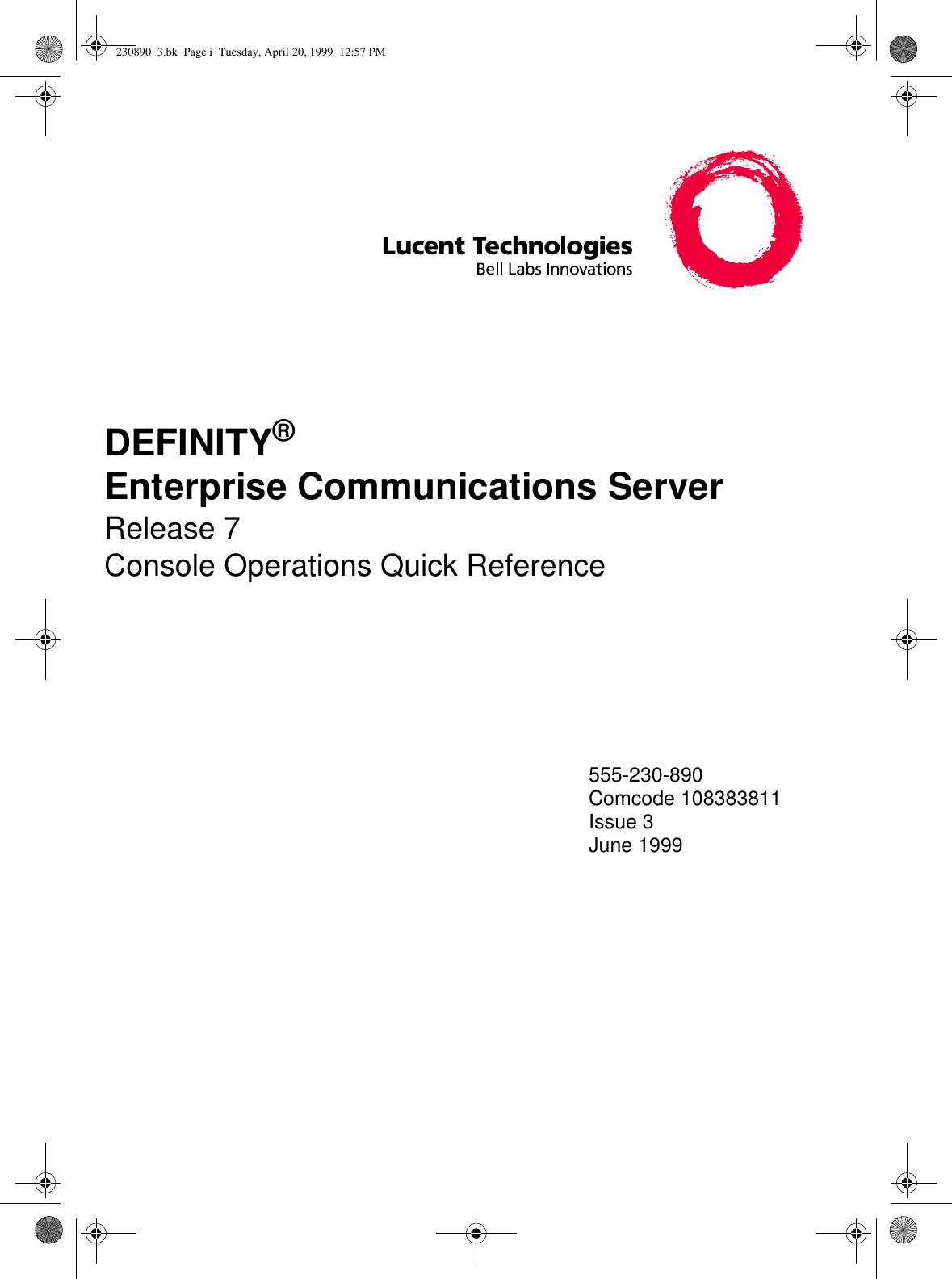 Avaya Definity Ecs R7 Users Manual