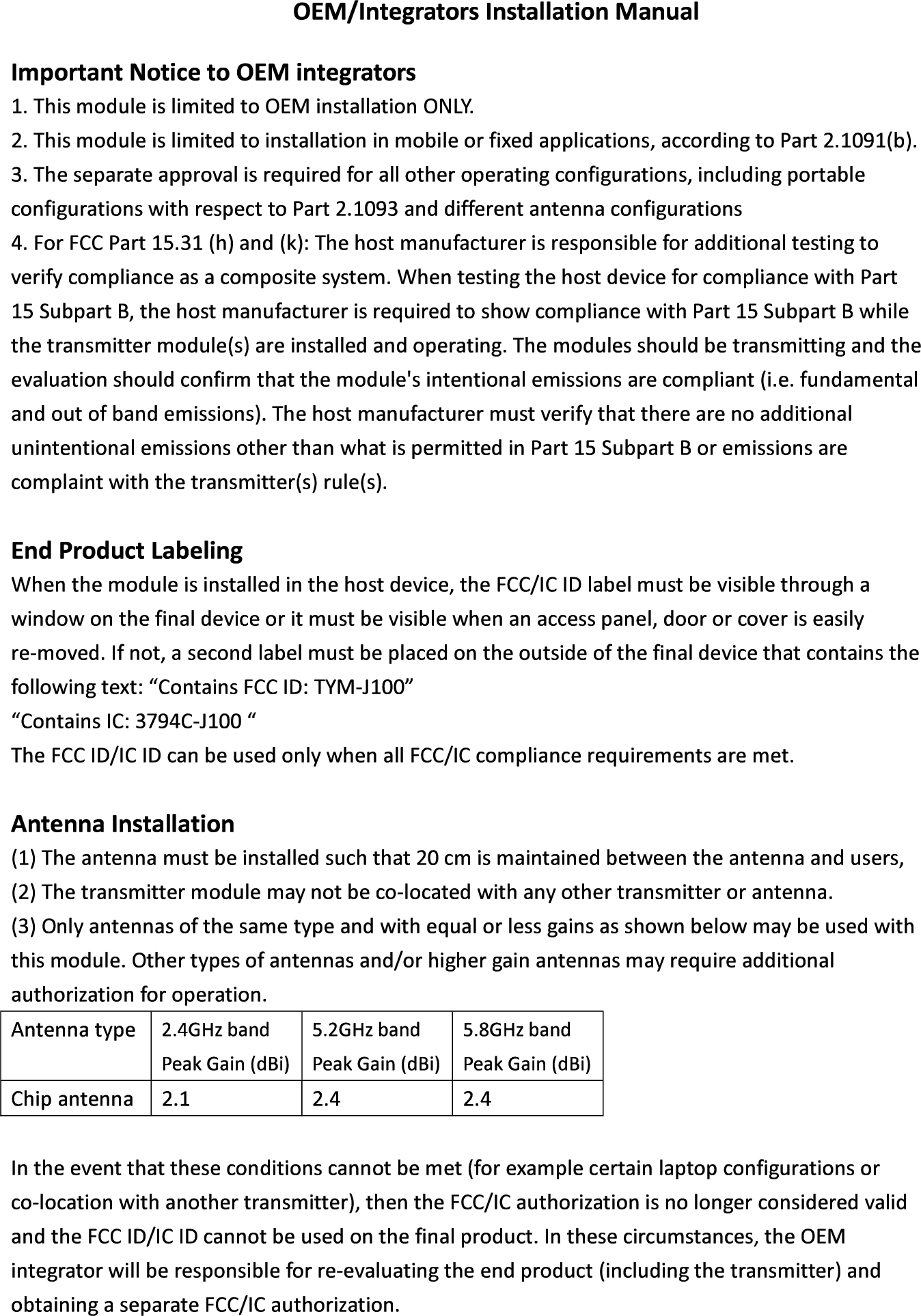 Avaya J100 Wireless Module User Manual J100 v07