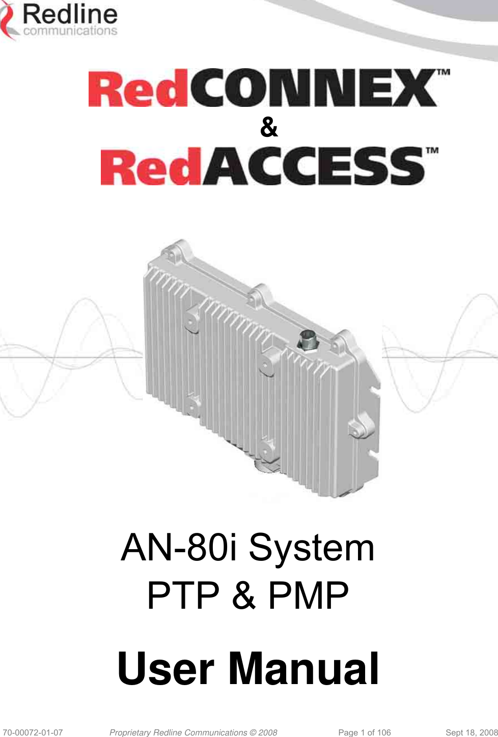 Aviat Networks AN80IE OFDM broadband wireless transceiver device. User ...