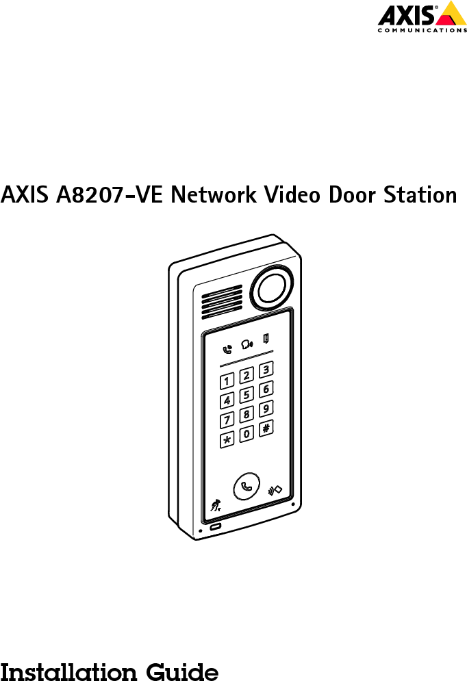 Axis Communications AXISA8207-VE Network Video Door Station User Manual