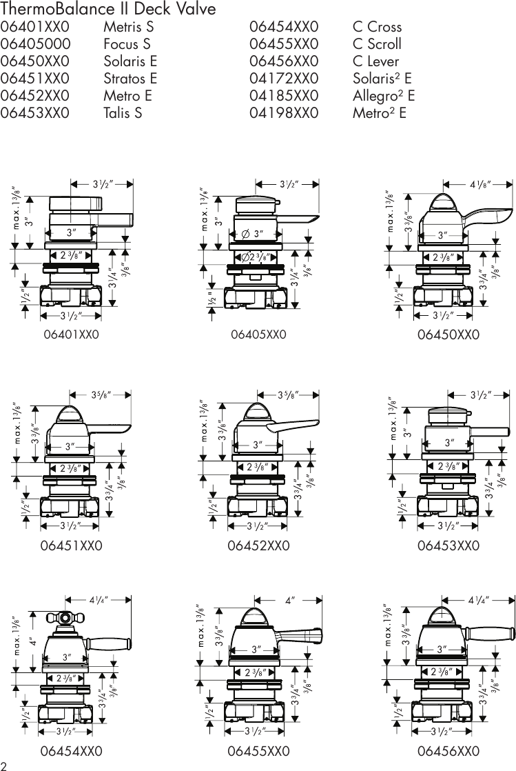 Axor Thermobalance 04172Xx0 Users Manual