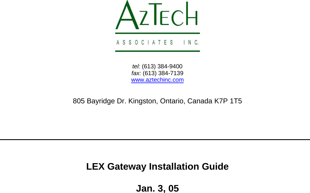 Aztech Associates S000-0271 802.11b Modem User Manual Visual Inspection ...