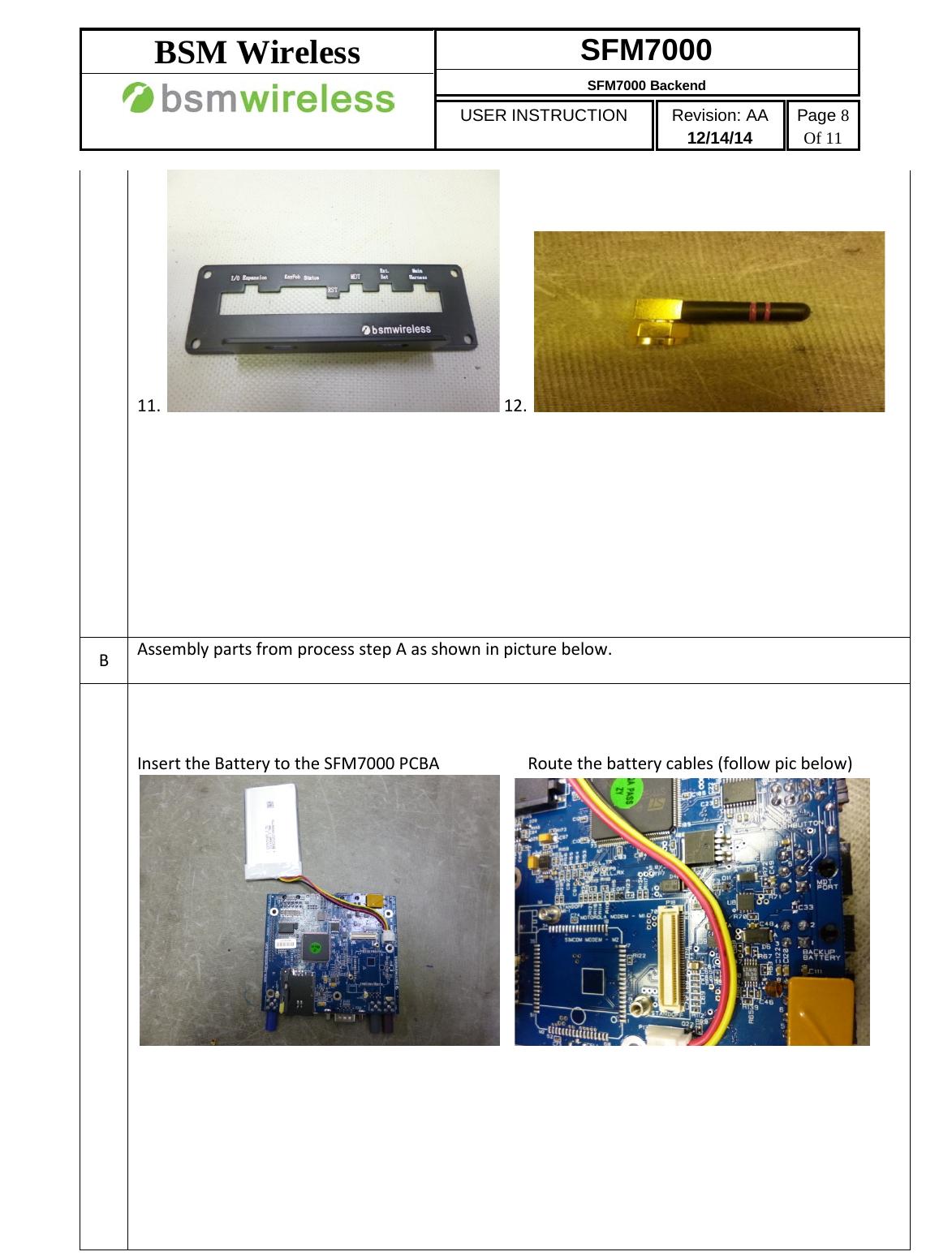 BSM Wireless TXQ TxQ Module User Manual Work Instruction