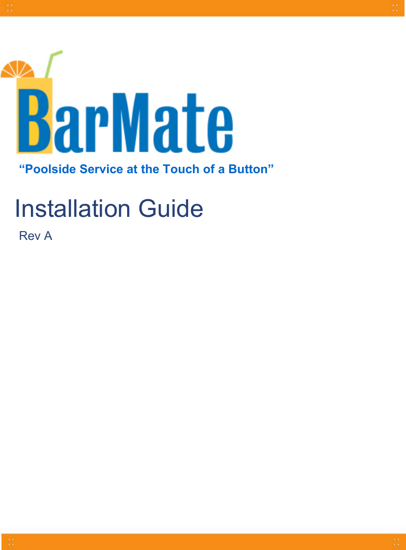BarMate BARMATE-SAM BARMATE SYSTEM - SAM User Manual BarMate ...