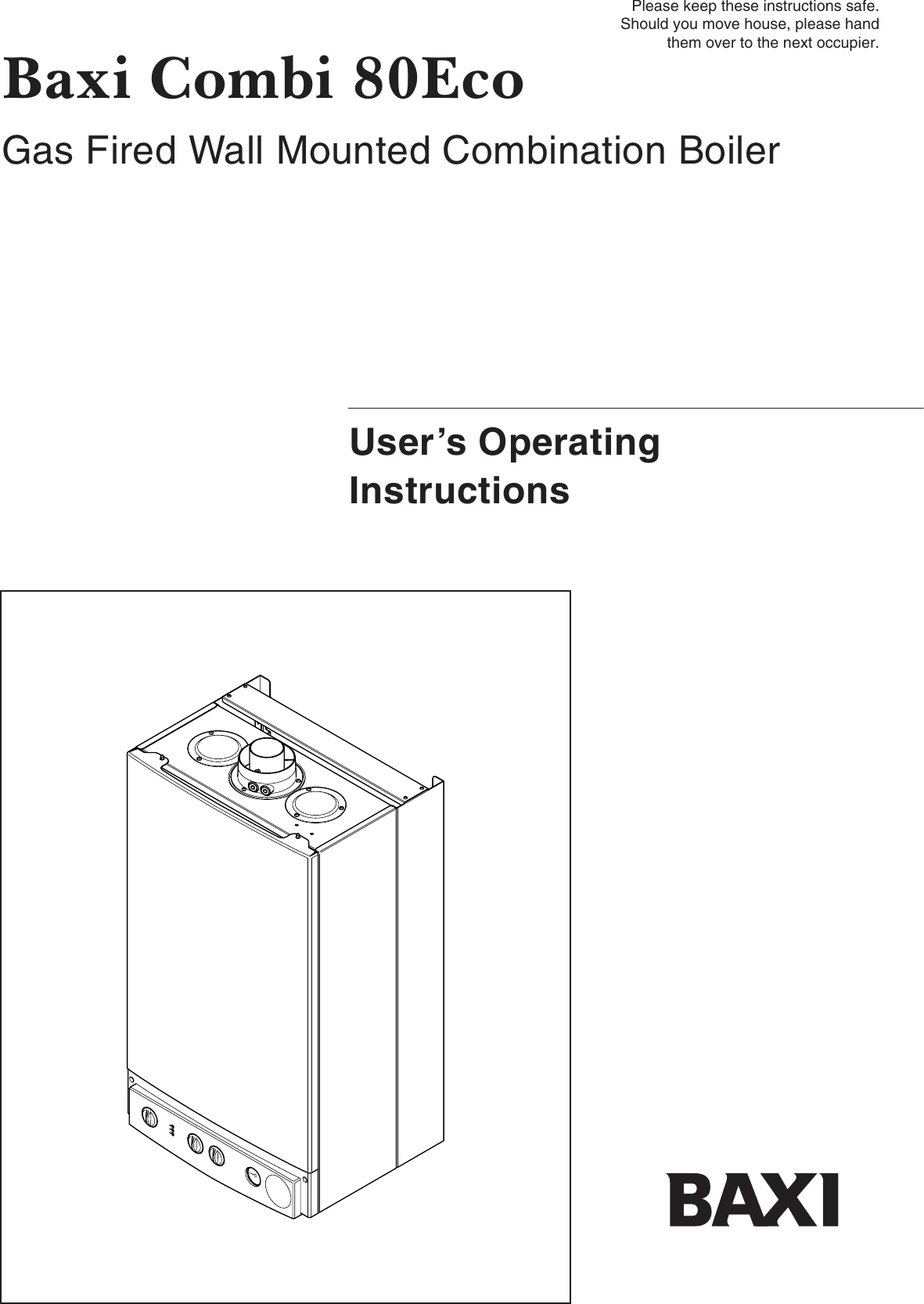 Baxi Combi 80 Eco Owners Manual 247937