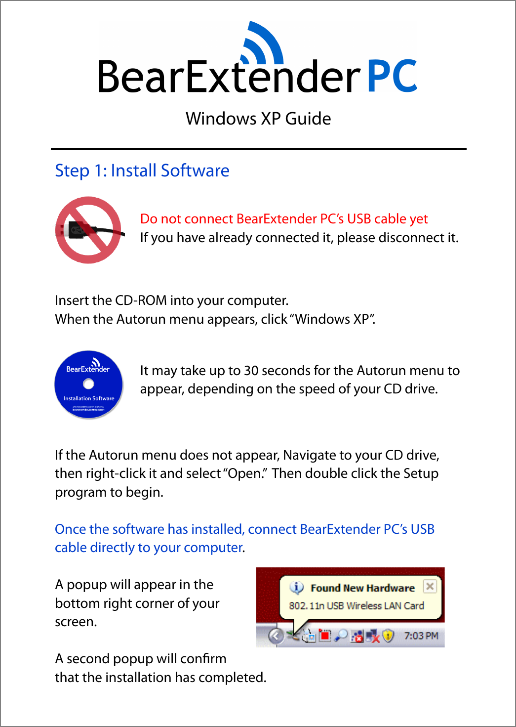 BearExtender BE300 BearExtender PC User Manual Manual