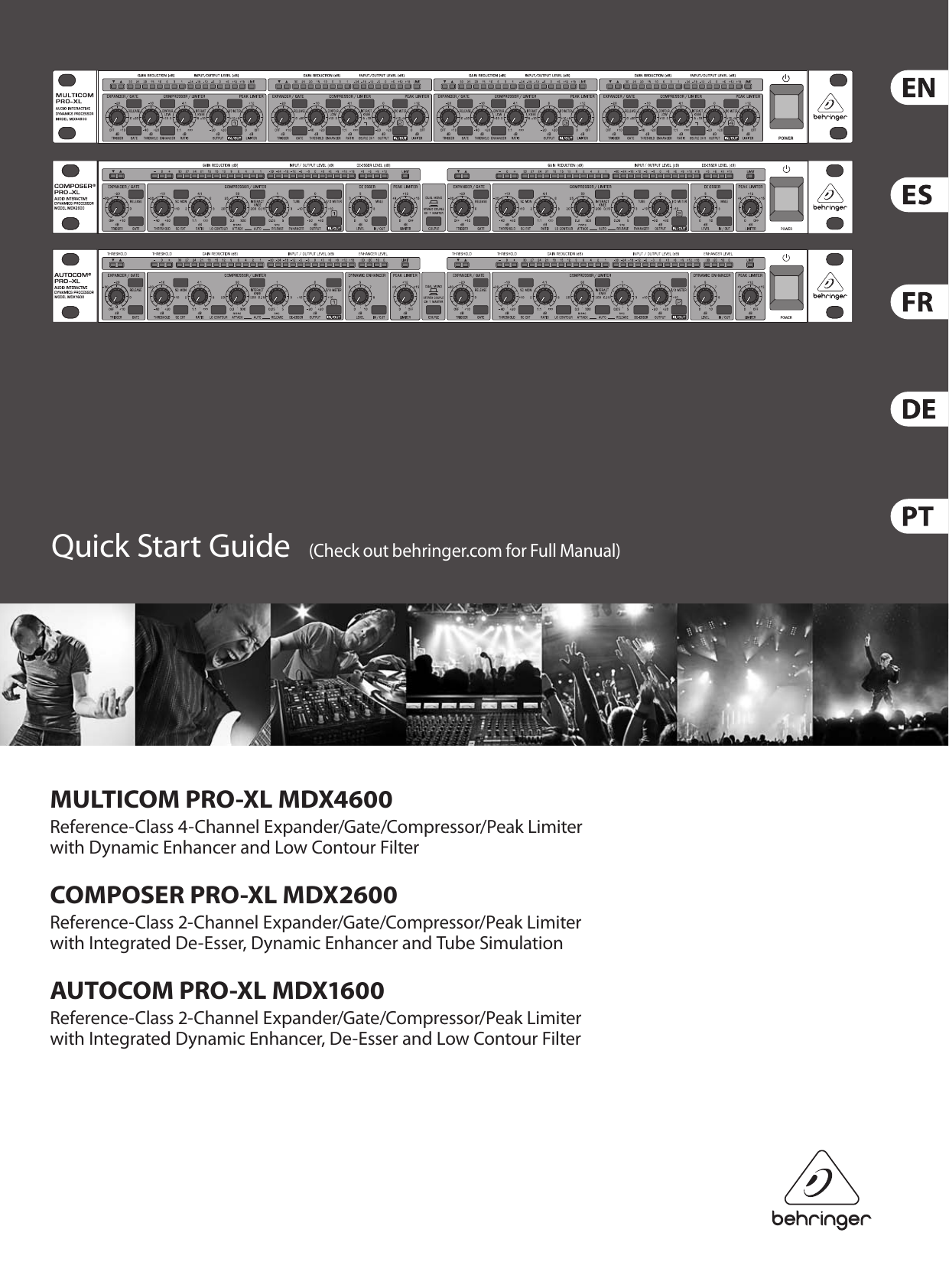 Behringer Multicom Pro Xl Mdx4600 Quick Start Manual MDX4600/COMPOSER ...