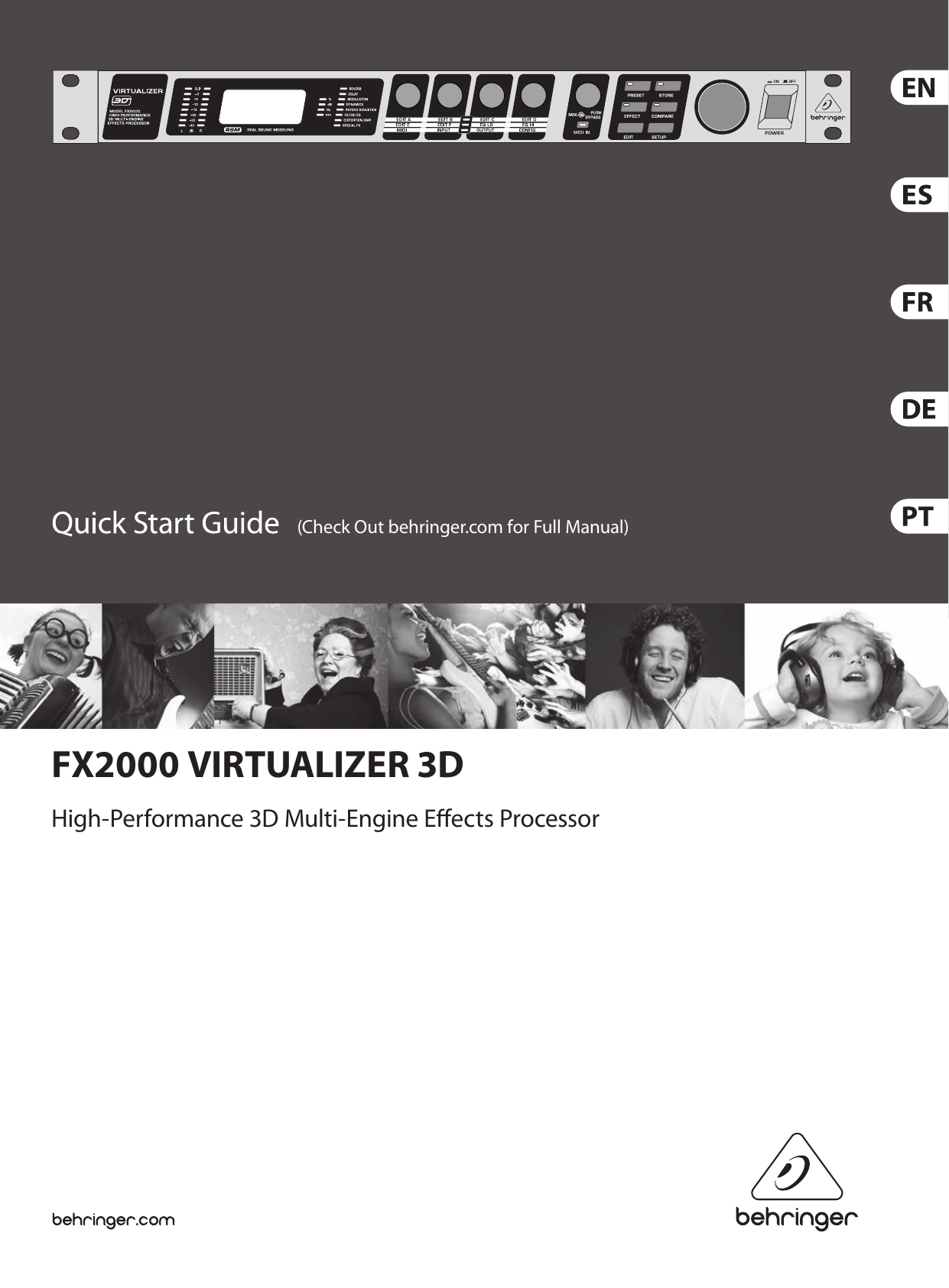 Behringer Virtualizer 3D Fx2000 Quick Start Manual