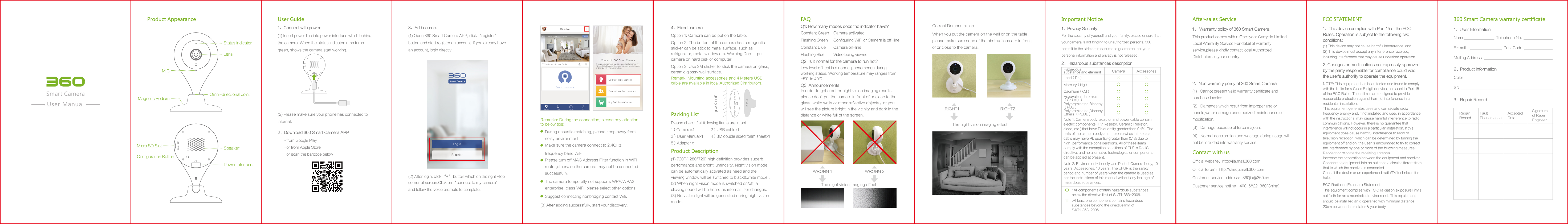 Beijing Visual World Technology D503 360 Smart Camera User Manual