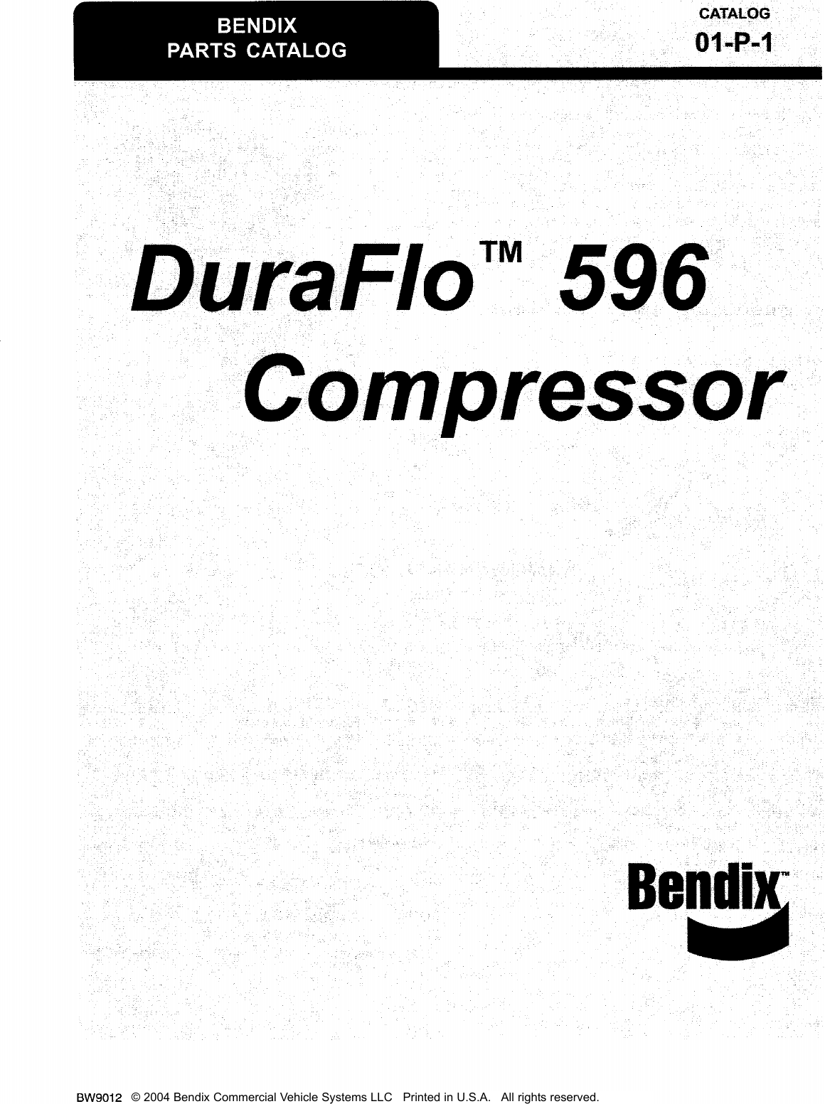 Bendix 01 P 1 Users Manual BEN.PARTSCATALOG.01P1