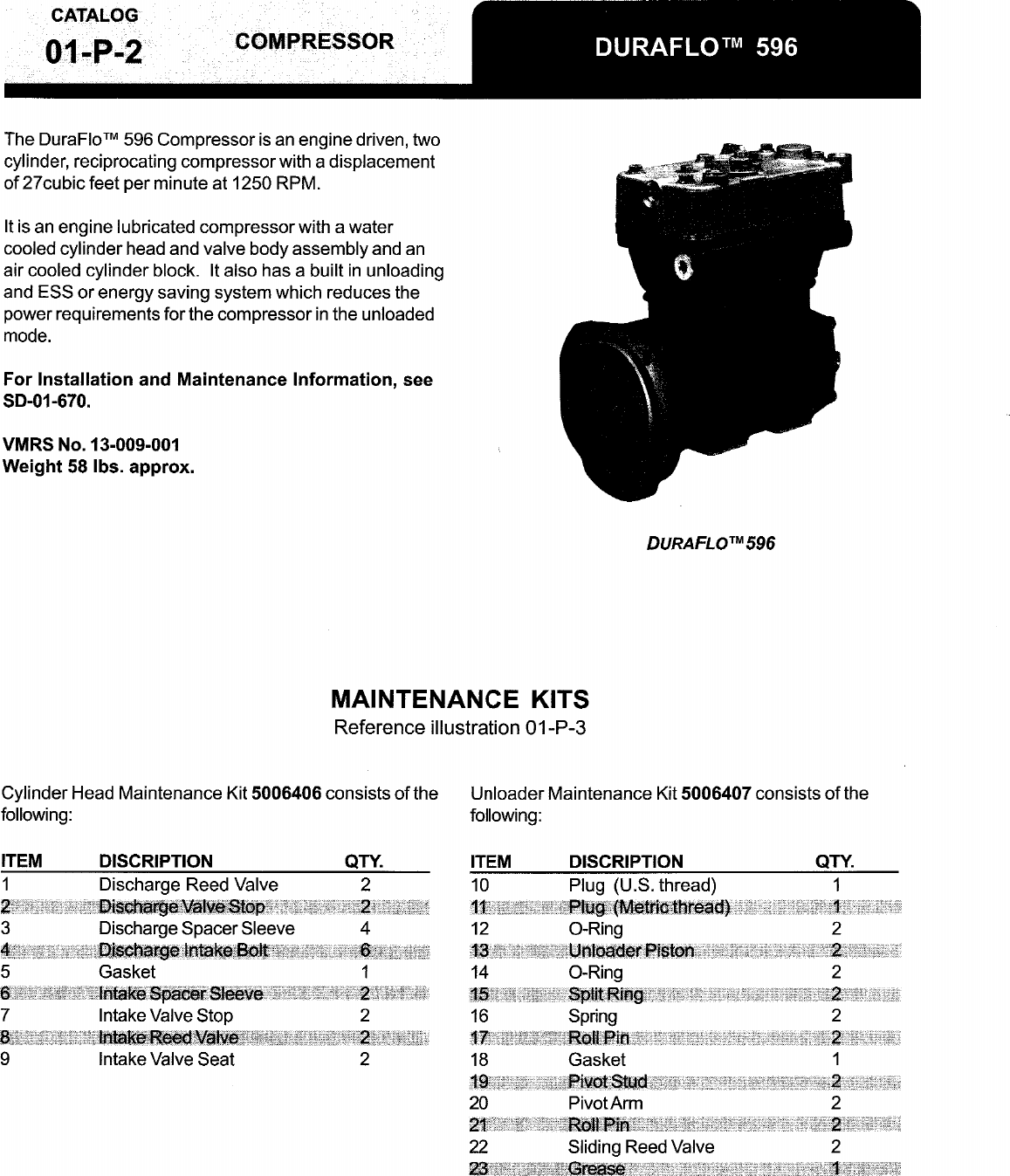 Bendix 01 P 1 Users Manual BEN.PARTSCATALOG.01P1