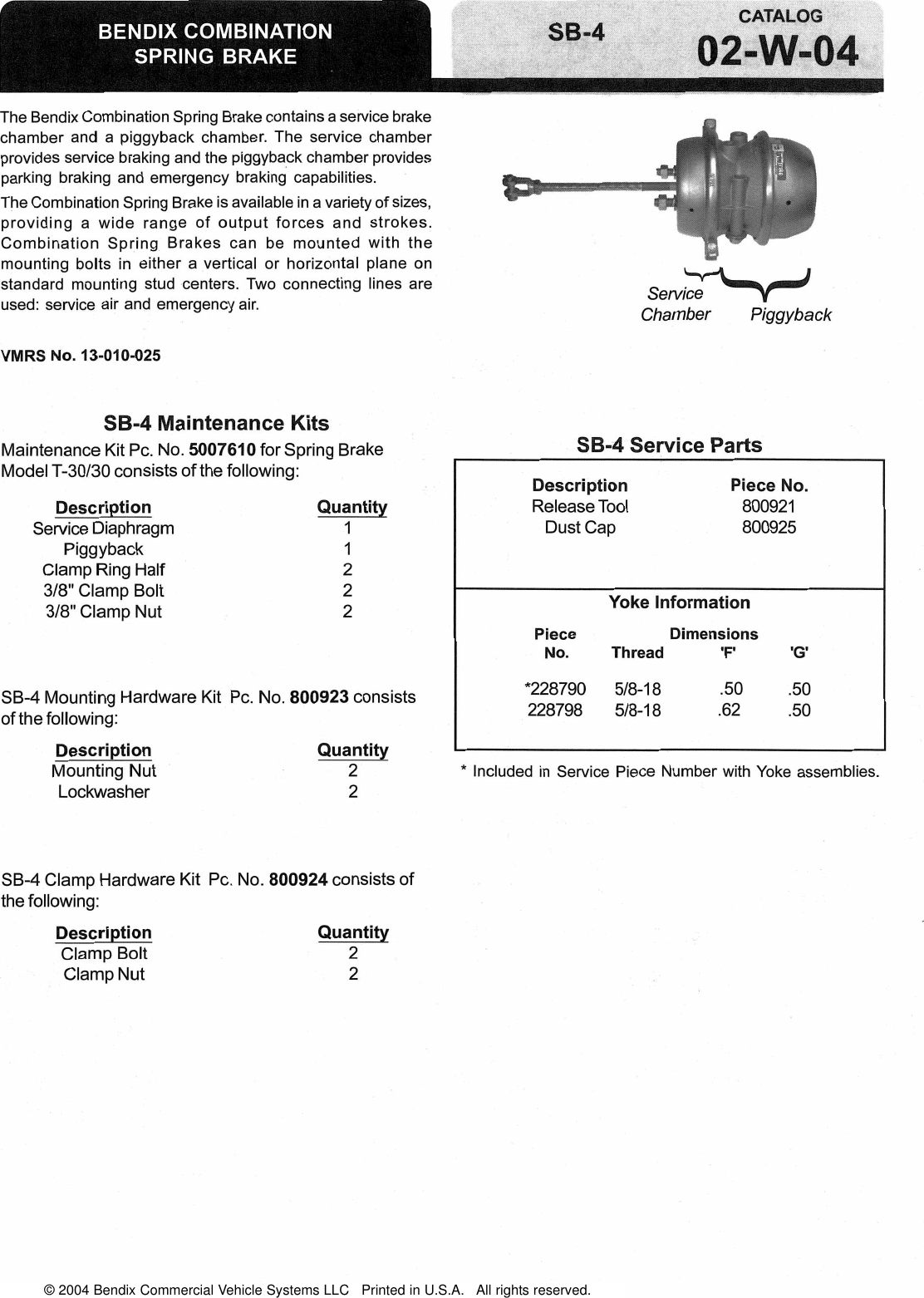 Bendix 02 W 04 Users Manual