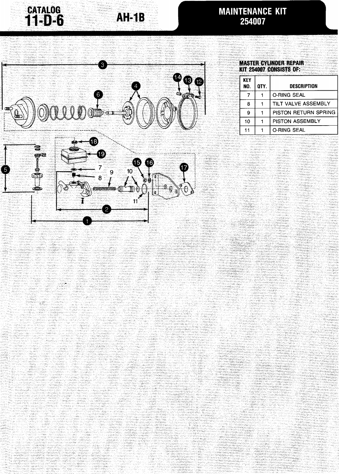 Bendix 11 D 1 Users Manual BEN.PARTSCATALOG.11A01
