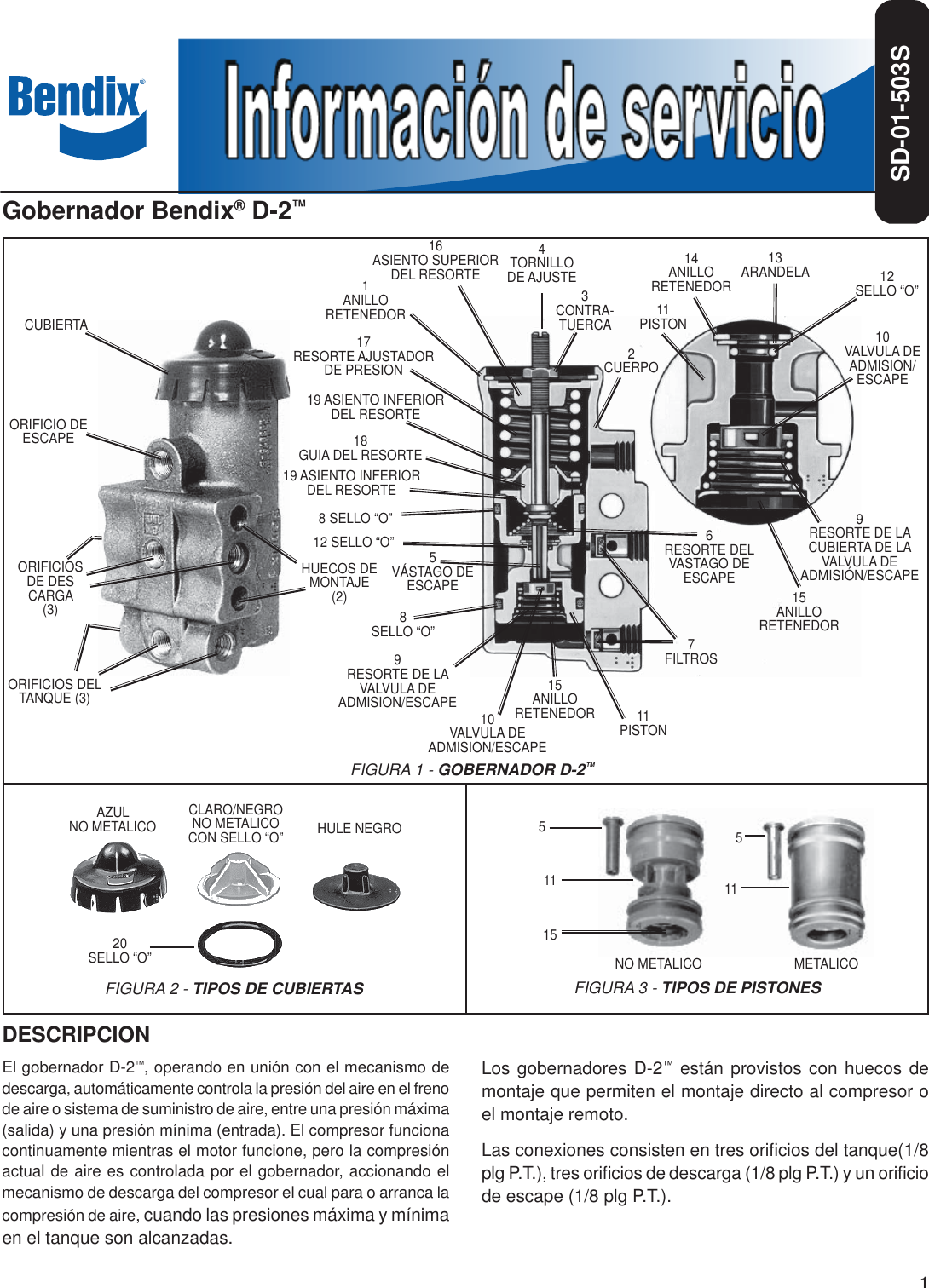 Bendix Bw1425S Users Manual SD 01 503S