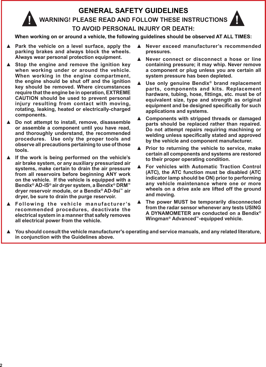 Bendix Bw1445 Users Manual