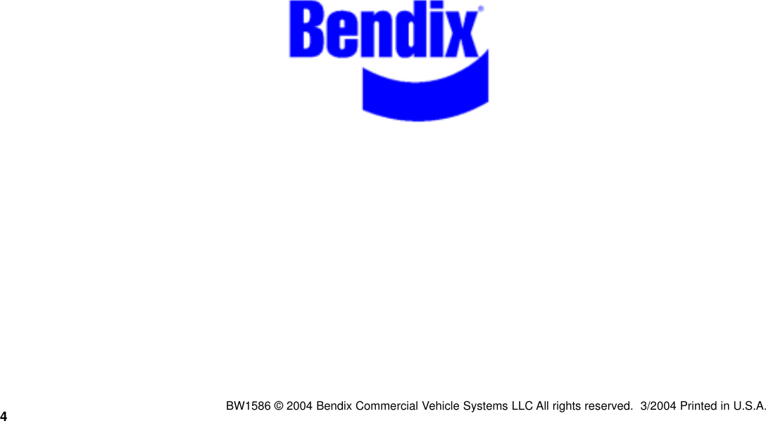 Bendix Bw1586 Users Manual Sd03 905