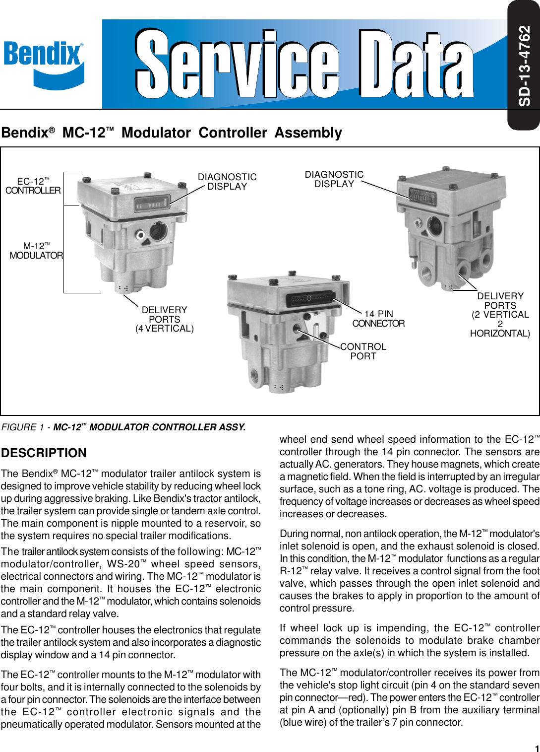 Bendix Bw1667 Users Manual Sd 13 4762