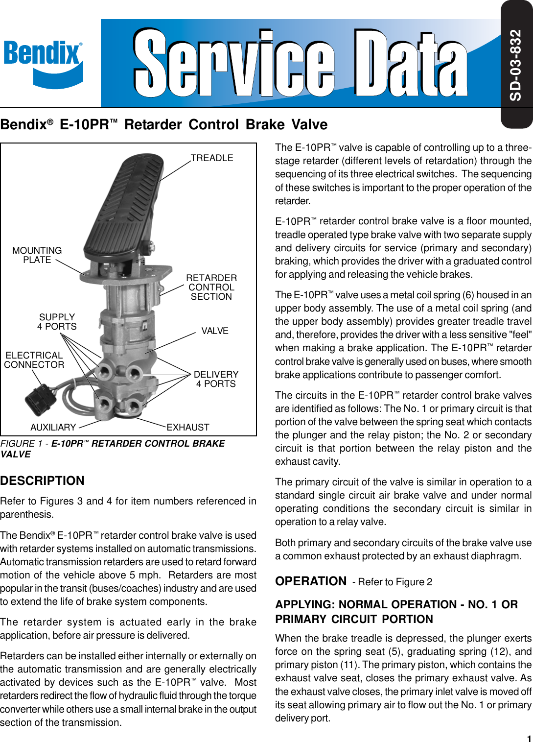 Bendix Bw2159 Users Manual SD 03 832