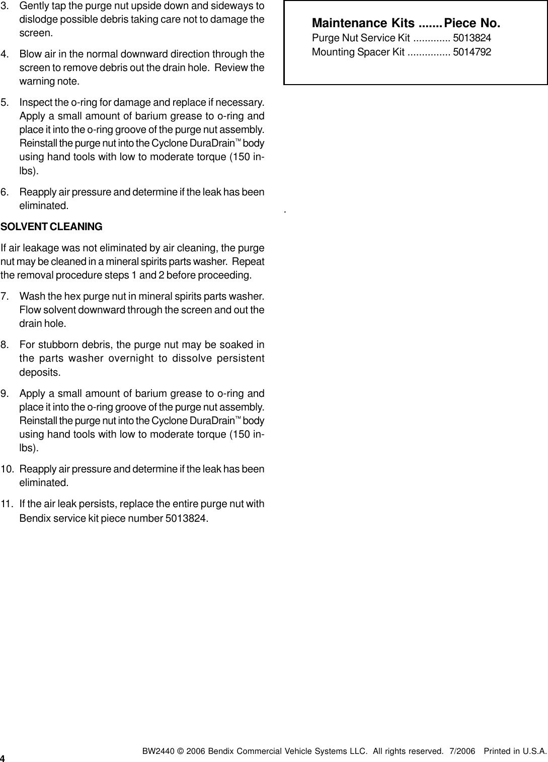 Bendix Bw2440 Users Manual Sd 08 187