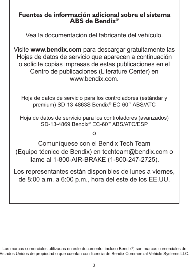 Bendix Bw2489S Users Manual