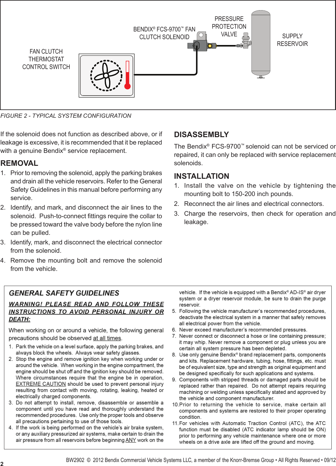 Bendix Bw2902 Users Manual SD 03 10433