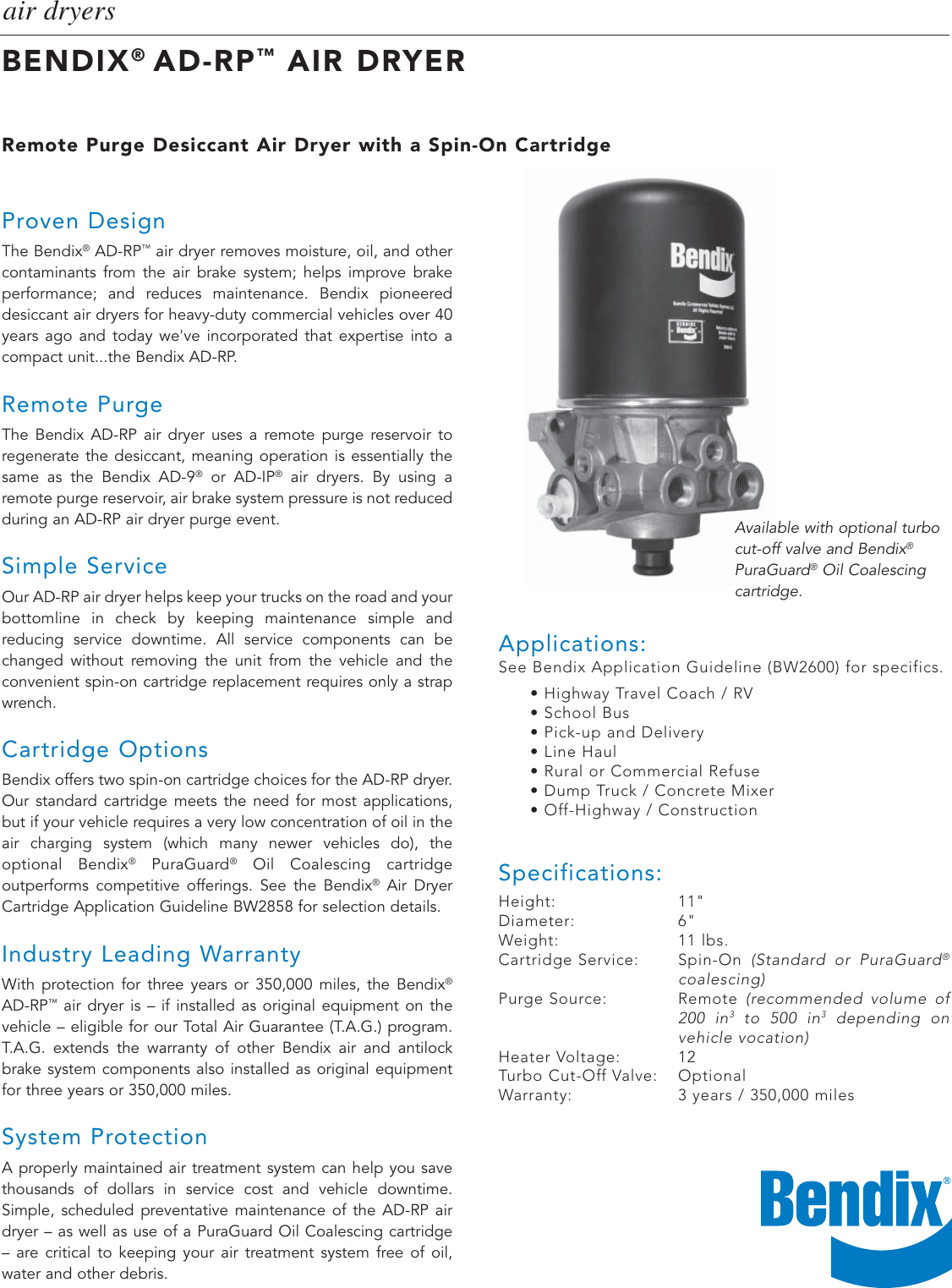 Bendix Bw2951 Users Manual BW2951_US_000_in Process
