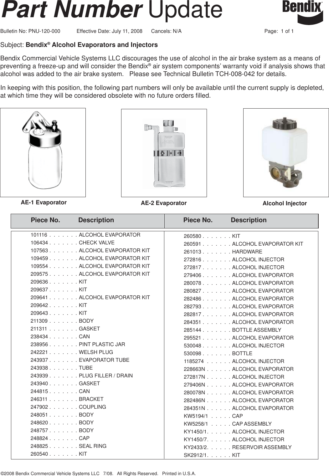 Bendix Pnu 120 Users Manual 000