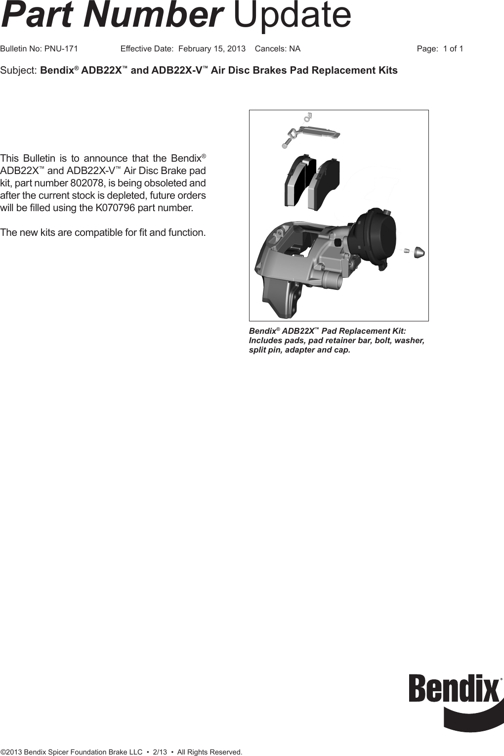 Bendix Pnu 171 Users Manual